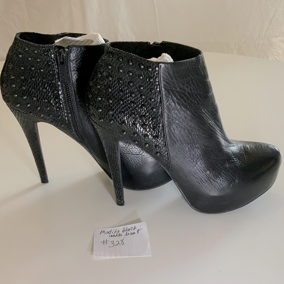 Matiko | Shoes | Matiko Black Platform Ankle Boots With Black Studs ...